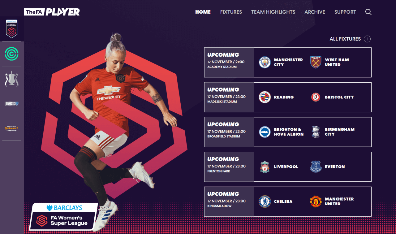 新サービス『The FA Player』~イングランド女子サッカーリーグの全てがこの一つに~ | footbezzies | FIFA ...
